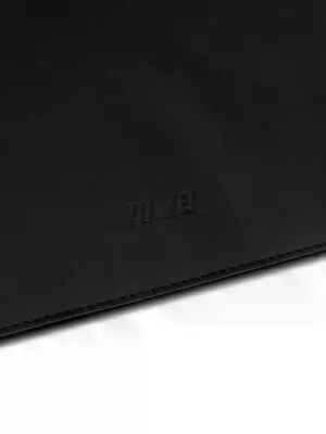 YU MEI Debossed-logo Lambskin Laptop Bag