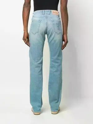 BILLIONAIRE Mid-rise Straight Leg Jeans - Blue