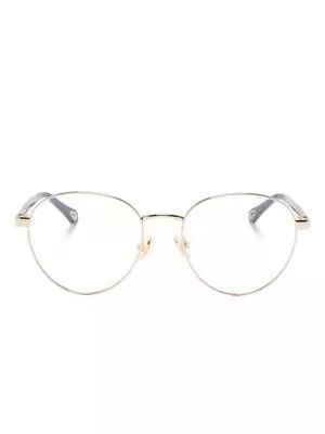 Chloé Round-frame Glasses - Gold