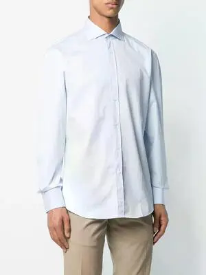 Brunello Cucinelli Spread Collar Shirt - Blue