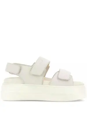 Hogan Strapped Leather Sandals - Neutrals
