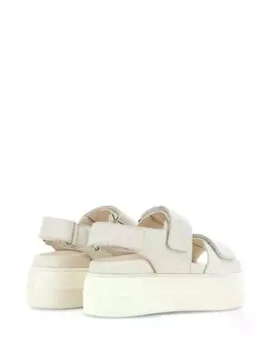 Hogan Strapped Leather Sandals - Neutrals