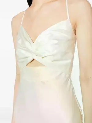 Michelle Mason Twisted-bodice Silk Gown