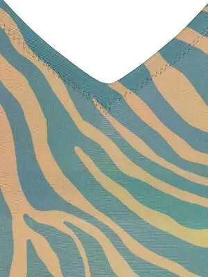 Anjuna Zebra-print Open-back One-piece