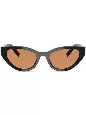 Miu Miu Geometric Frame Sunglasses - Black