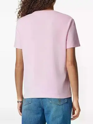 Versace Logo-embroidered Fringed T-shirt