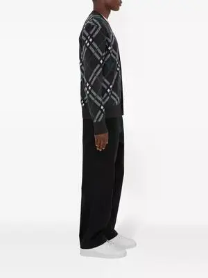 Burberry Check-print V-neck Cardigan