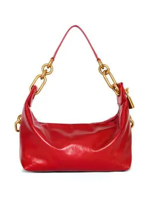 Balmain Medium Leather Shoulder Bag - Red