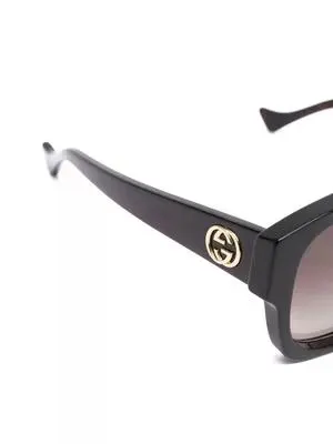 Gucci Oversized Square-frame Sunglasses - Black