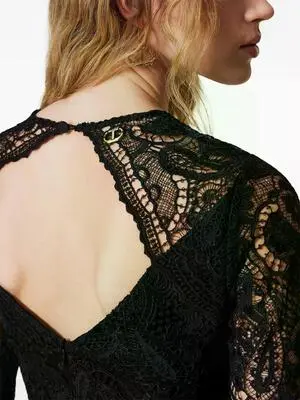 TWINSET Macramé Lace Mini Dress