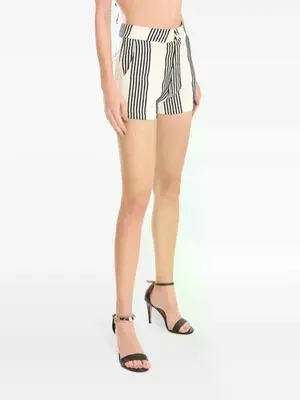 AMIR SLAMA Striped High-waisted Shorts