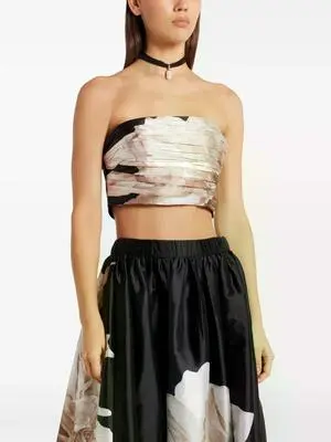 Hemant & Nandita Ruched Bustier - Neutrals