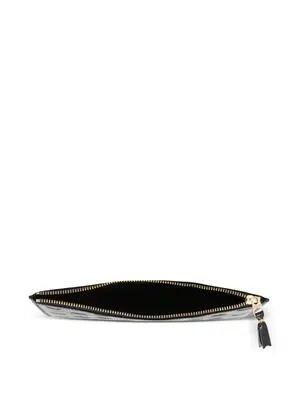 Comme Des Garçons Embossed Polka Dots Leather Pouch - Black