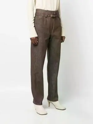 Veronique Leroy Belted-waist Tailored Trousers
