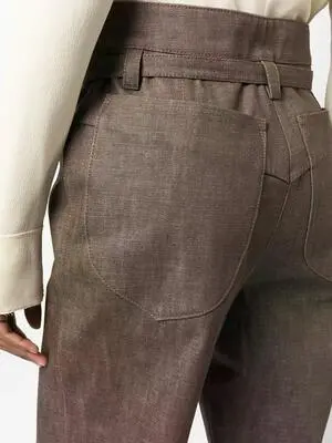 Veronique Leroy Belted-waist Tailored Trousers