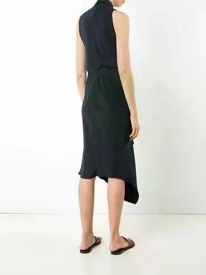 PETER COHEN Victor Wrap-style Silk Dress - Blue