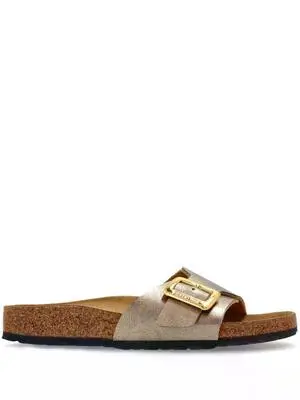 BIRKENSTOCK Madrid Big Buckle Slides - Silver