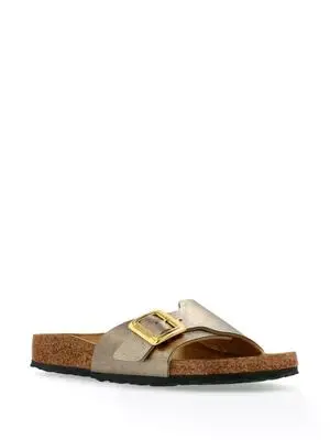 BIRKENSTOCK Madrid Big Buckle Slides - Silver