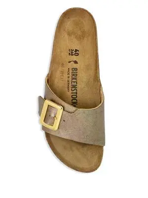 BIRKENSTOCK Madrid Big Buckle Slides - Silver