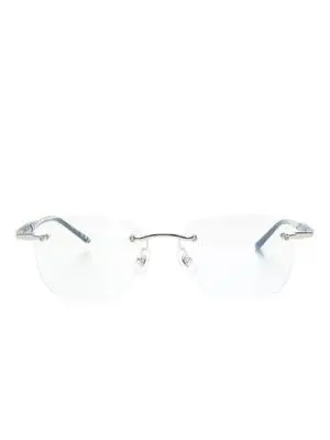 Montblanc Rimless Square Frame Eyeglasses - Blue