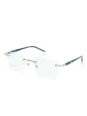 Montblanc Rimless Square Frame Eyeglasses