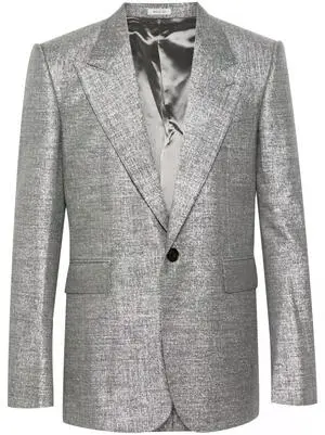 Alexander McQueen Metallic-finish Blazer