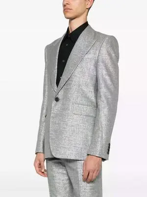 Alexander McQueen Metallic-finish Blazer