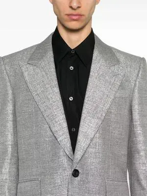Alexander McQueen Metallic-finish Blazer