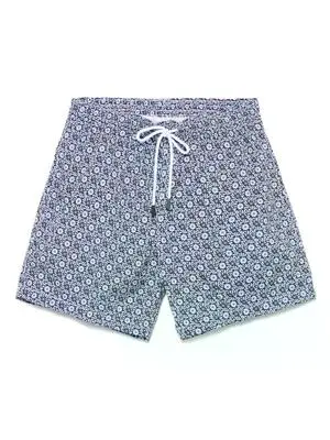 BARBA NAPOLI Printed Swim Shorts - Blue