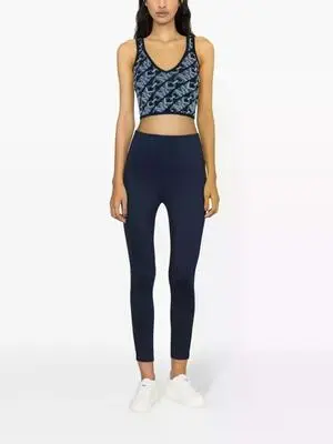 Michael Kors Monogram-jacquard Cropped Tank Top