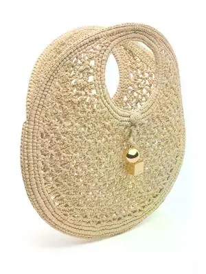 Jacquemus Spiaggia Small Round Bag - Neutrals