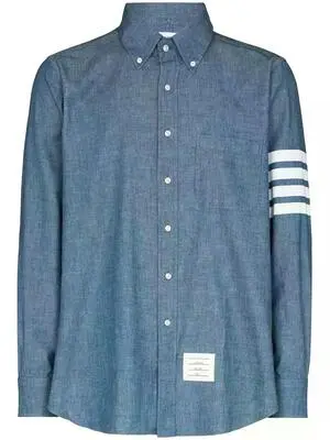 Thom Browne 4-bar Straight-fit Chambray Shirt