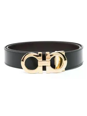 FERRAGAMO Gancini Reversible Belt - Black