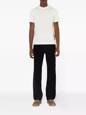 Burberry Check-patch Cotton T-shirt - White