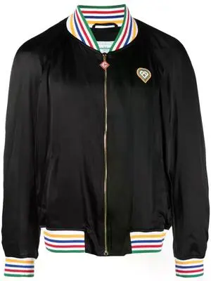 Casablanca Souvenir Logo-patch Bomber Jacket - Black