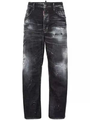 Dsquared2 Distressed Wide-leg Jeans