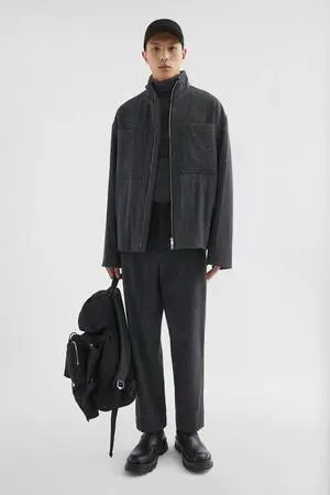 JIL SANDER Wool Flannel Tailored Trousers