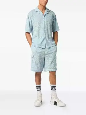 Philipp Plein Jacquard-monogram Bowling Shirt