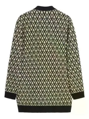 Valentino Garavani Virgin Wool Geometric Cardigan