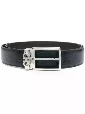 FERRAGAMO Reversible Gancini Belt Black