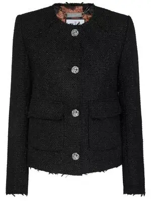 Philipp Plein Tweed Jacket - Black