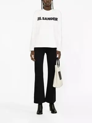 JIL SANDER Logo Print Cotton Sweatshirt