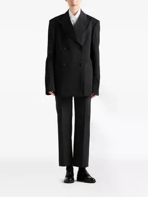 Prada Gabardine-weave Trousers - Grey