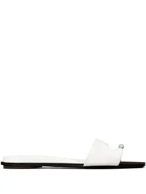 Tory Burch Pierced Slides White