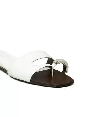 Tory Burch Pierced Slides - White