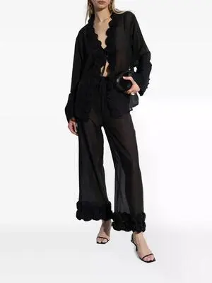 Oseree Floral-appliqué Trousers