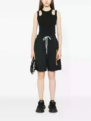 GROUND ZERO Logo-print Drawstring-waist Shorts