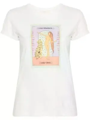 TWINSET Logo-embroidered Cotton T-shirt - White