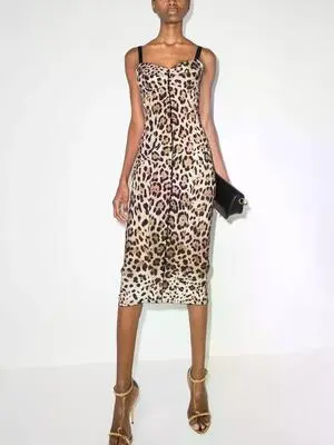 Dolce & Gabbana Leopard-print Midi Dress