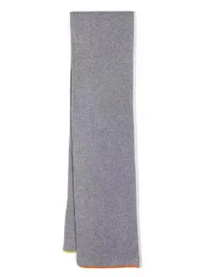 Altea Contrasting-trim Cashmere Scarf - Grey